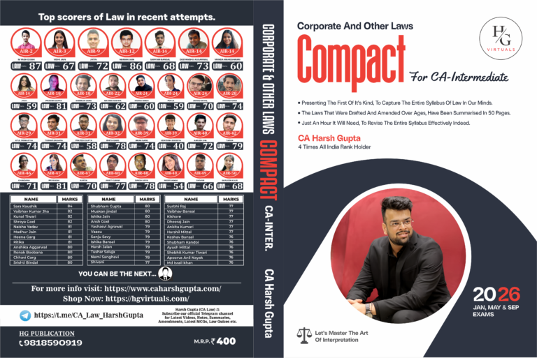 Compact + MCQ Book - CA Harsh Gupta