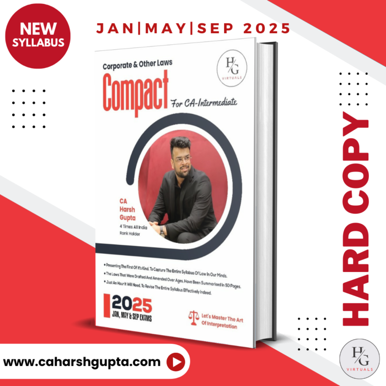 Compact Book(Hard Copy)–CA Inter Law-Jan/May/Sep 25 – CA Harsh Gupta