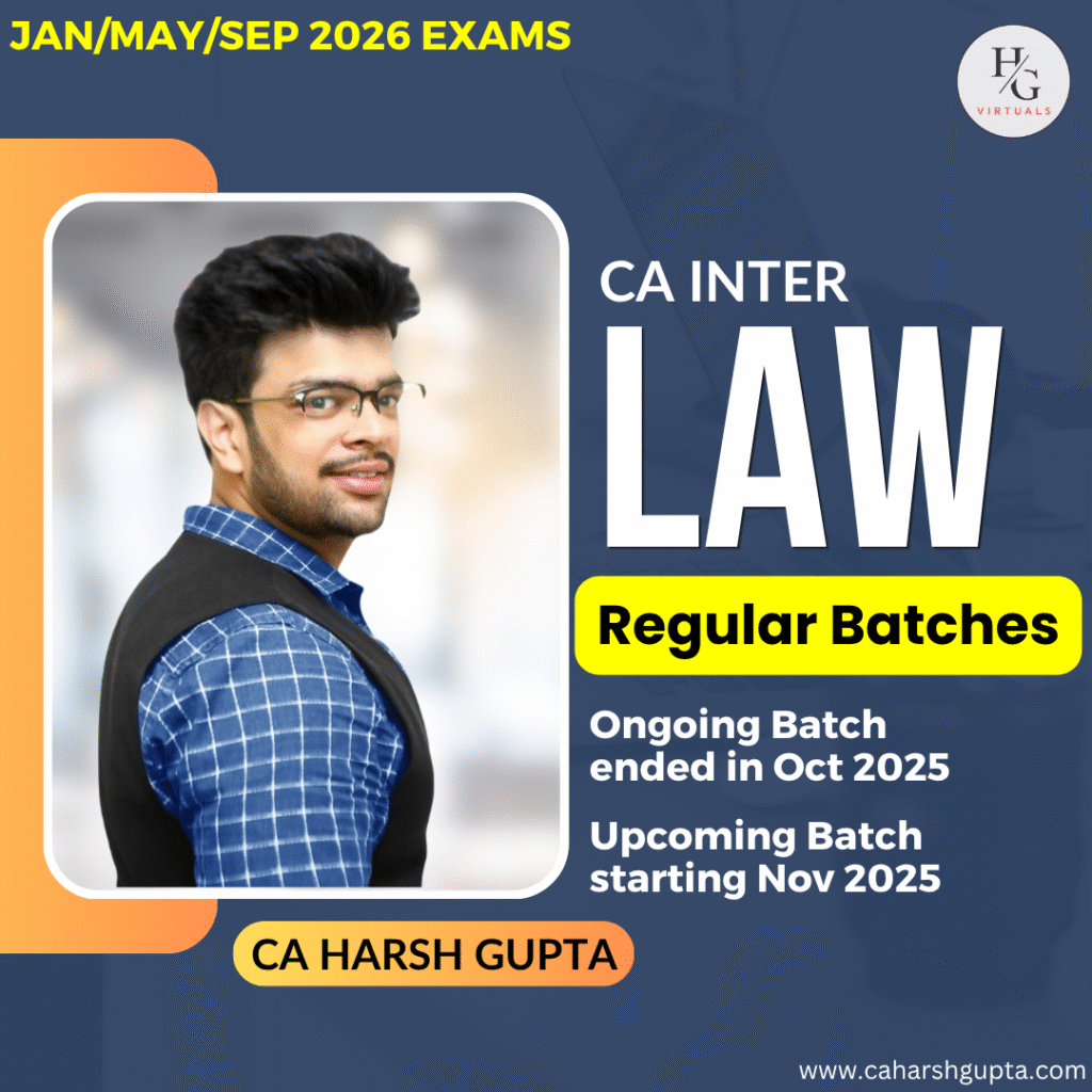 CA Inter Classes Archives - CA Harsh Gupta