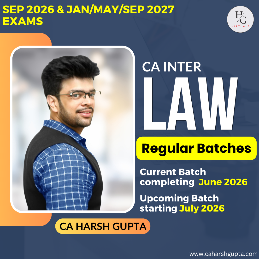 CA Harsh Gupta Law Batch | Jan/May/Sep 2026 | CA Harsh Gupta